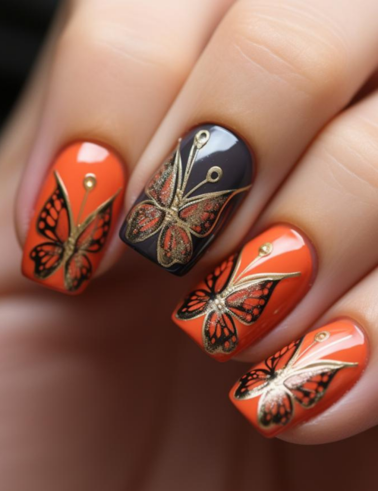 47 Butterfly Nails That'll Have Your Heart Fluttering