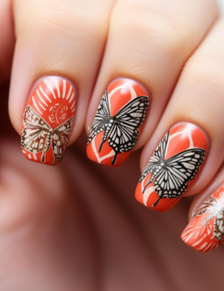 47 Butterfly Nails That'll Have Your Heart Fluttering