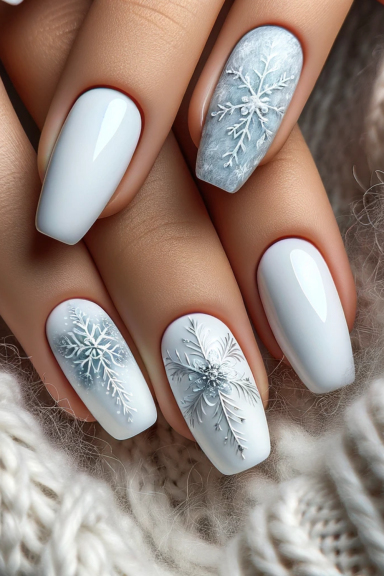 23 Snowflake Nails That Are Mesmerizing
