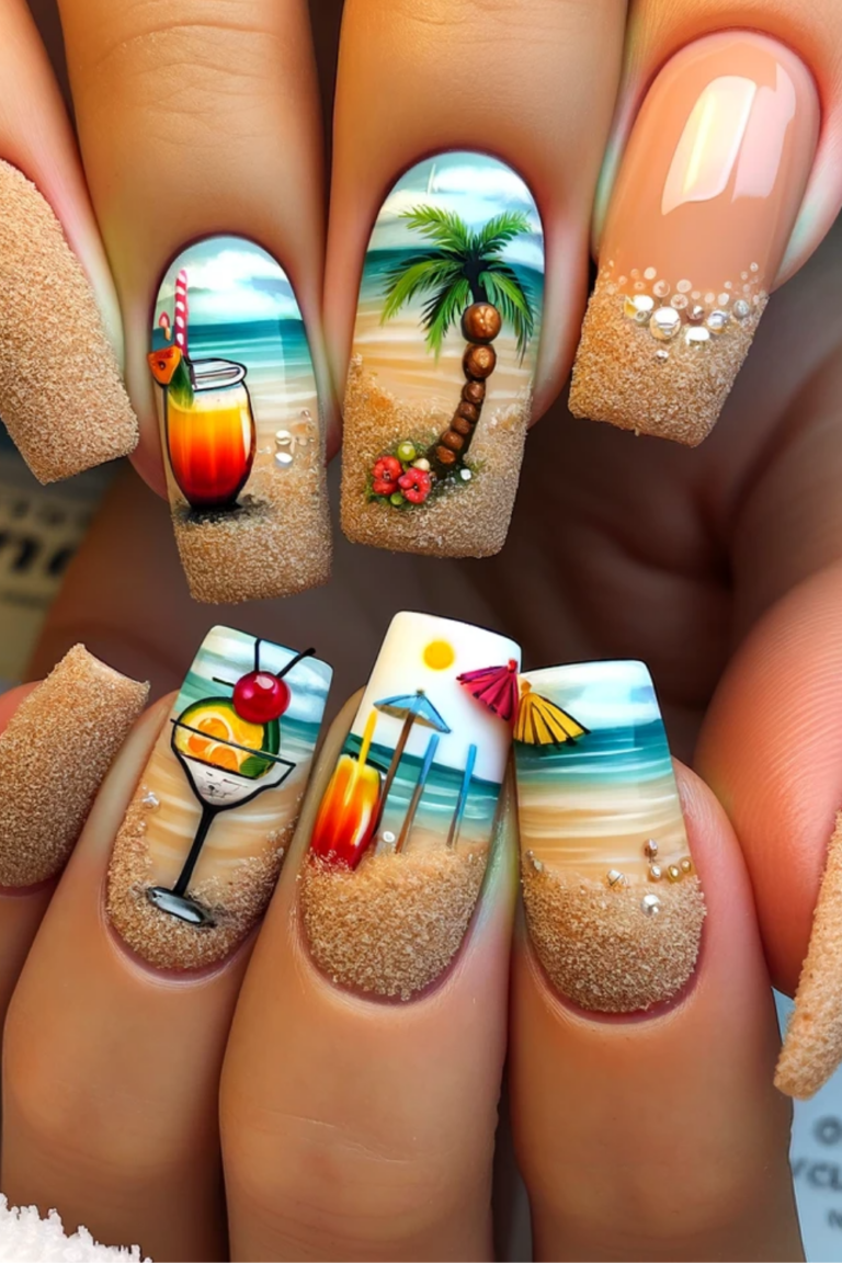 Beach Nails Dive into Ocean-Inspired Nail Art