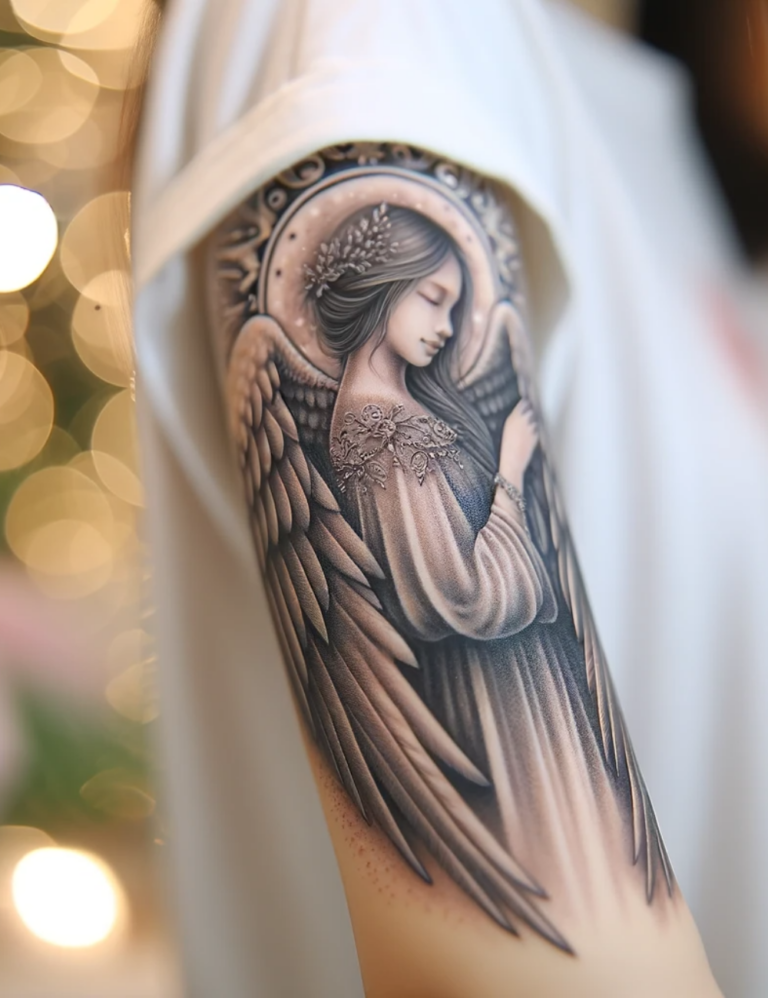 39 Heavenly Angel Tattoo Inspiration: Wings of Ink