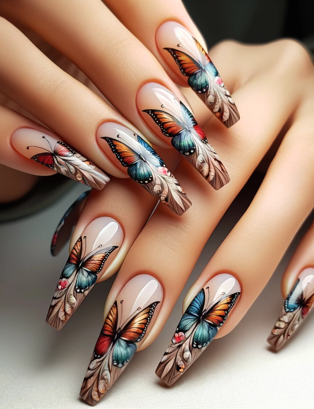47 Butterfly Nails That'll Have Your Heart Fluttering