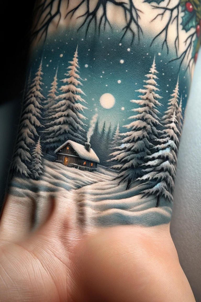 Christmas Tattoos That'll Have You Making Snow Angels