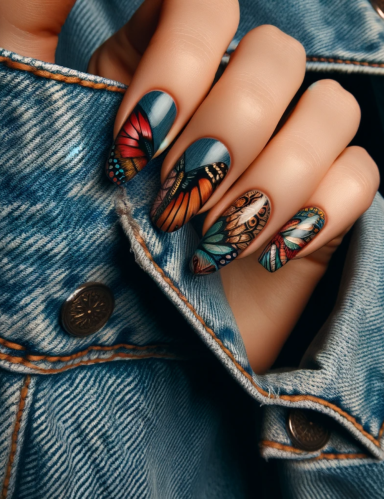47 Butterfly Nails That'll Have Your Heart Fluttering