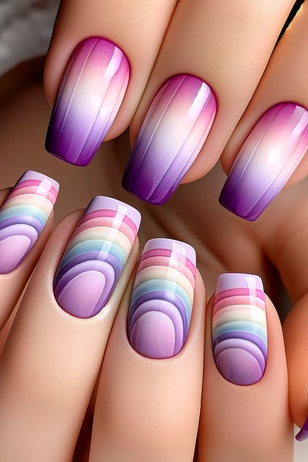 37 Dazzling Rainbow Nails to Brighten Your Day!