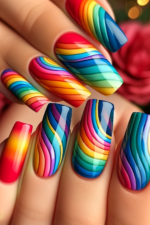 37 Dazzling Rainbow Nails to Brighten Your Day!