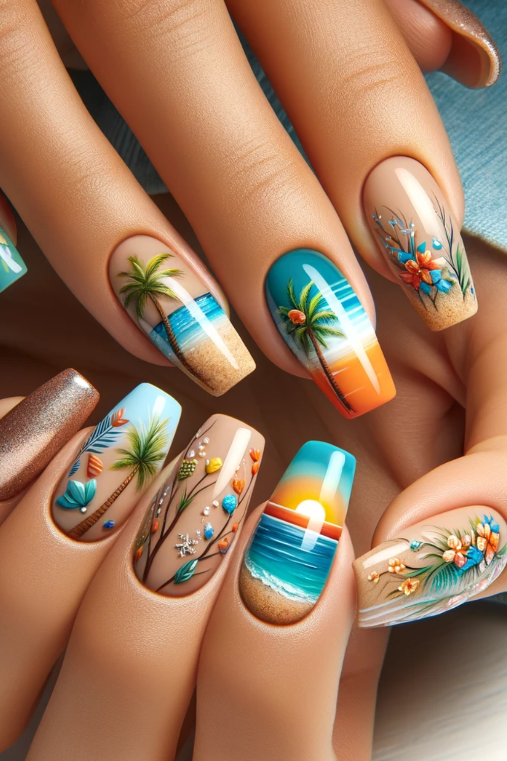 Beach Nails Dive into Ocean-Inspired Nail Art