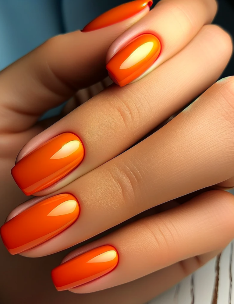 33 Orange Nails That Are Juicy And Hot