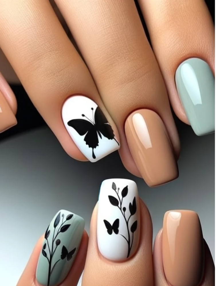 47 Butterfly Nails That'll Have Your Heart Fluttering