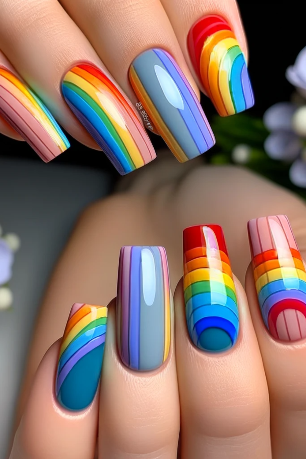 37 Dazzling Rainbow Nails to Brighten Your Day!