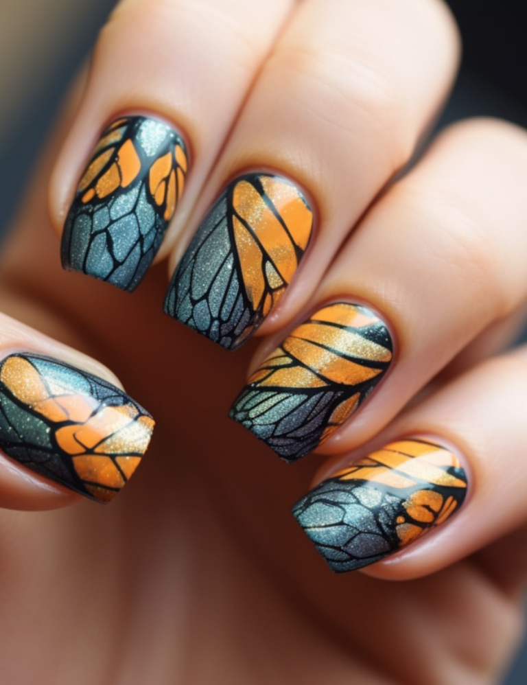 47 Butterfly Nails That'll Have Your Heart Fluttering