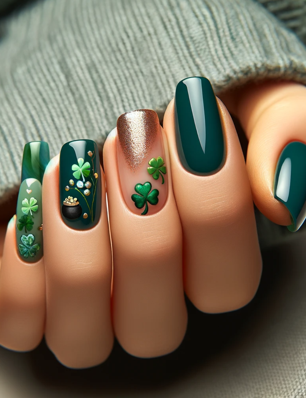 53 Stunning Emerald Green Nails