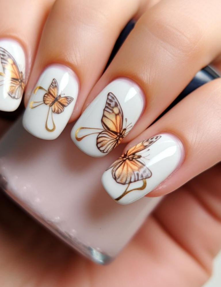 47 Butterfly Nails That'll Have Your Heart Fluttering