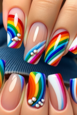 37 Dazzling Rainbow Nails to Brighten Your Day!