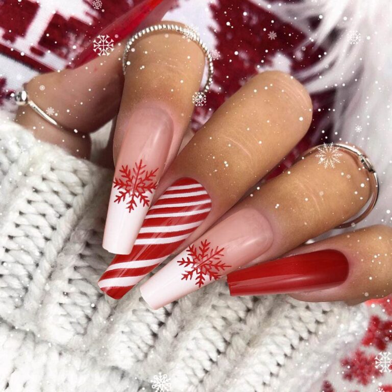 27 Sparkling Christmas Red Nails Perfect For The Holidays