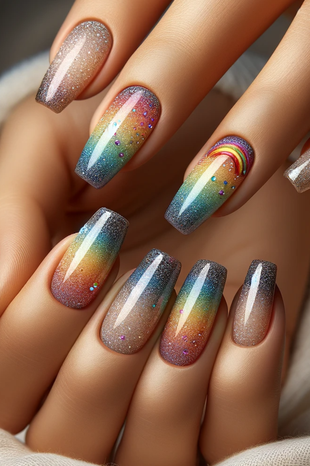 37 Dazzling Rainbow Nails to Brighten Your Day!