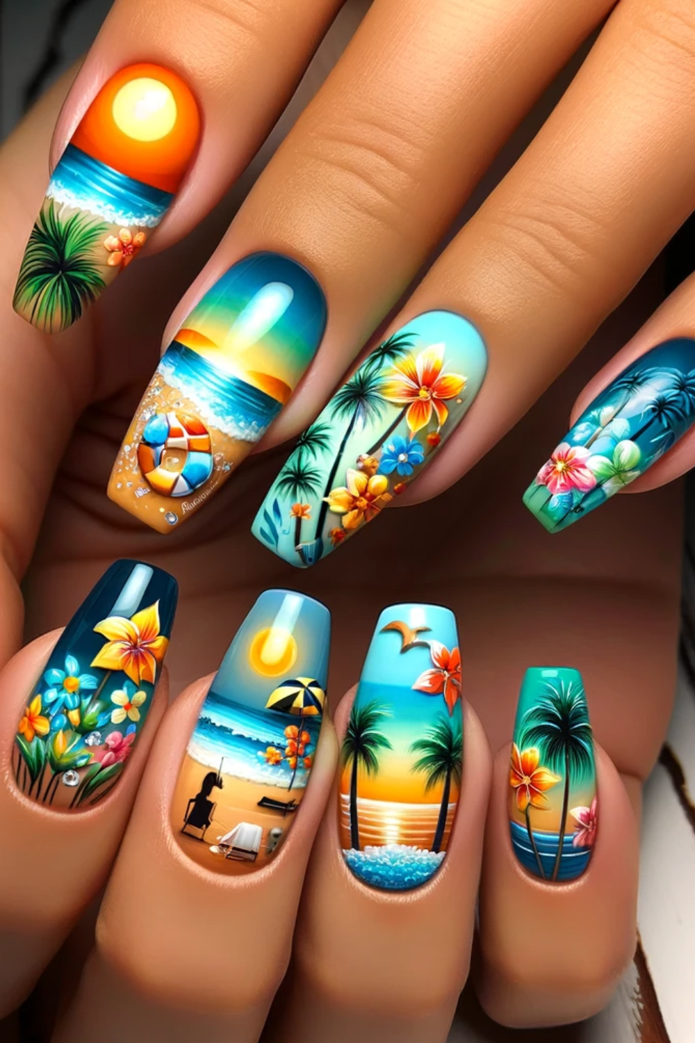 Beach Nails Dive into Ocean-Inspired Nail Art