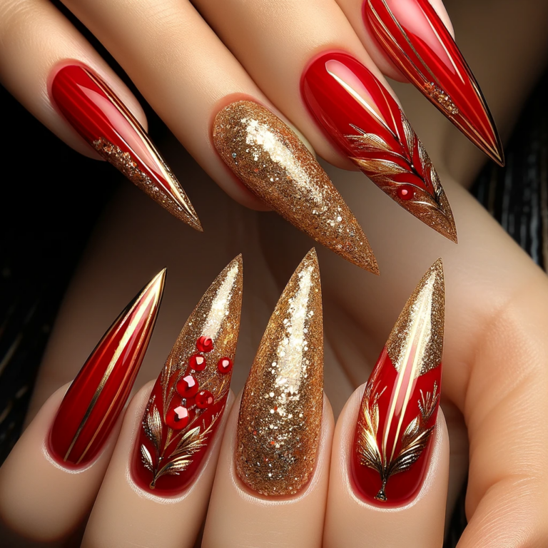 37 Red Nails That Are Fire Engine Hot