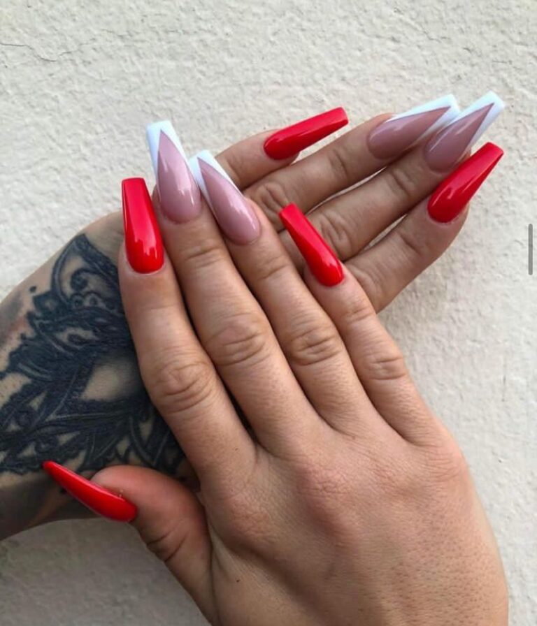37 Red Nails That Are Fire Engine Hot
