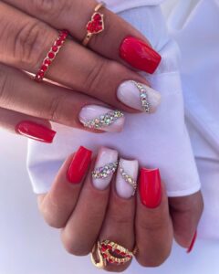 37 Red Nails That Are Fire Engine Hot