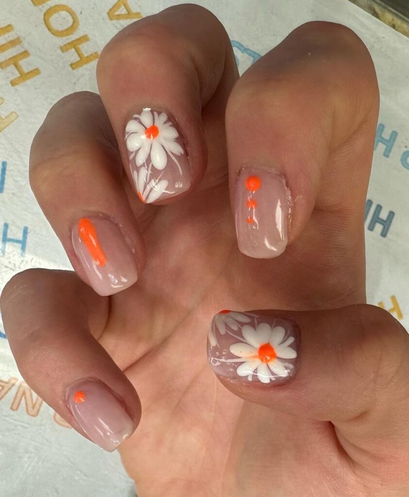 33 Daisy Nails That Are Cute And Inspiring