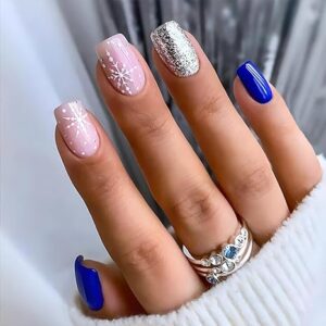 37 Winter Wonderland Nails That'll Make You Feel Frosty